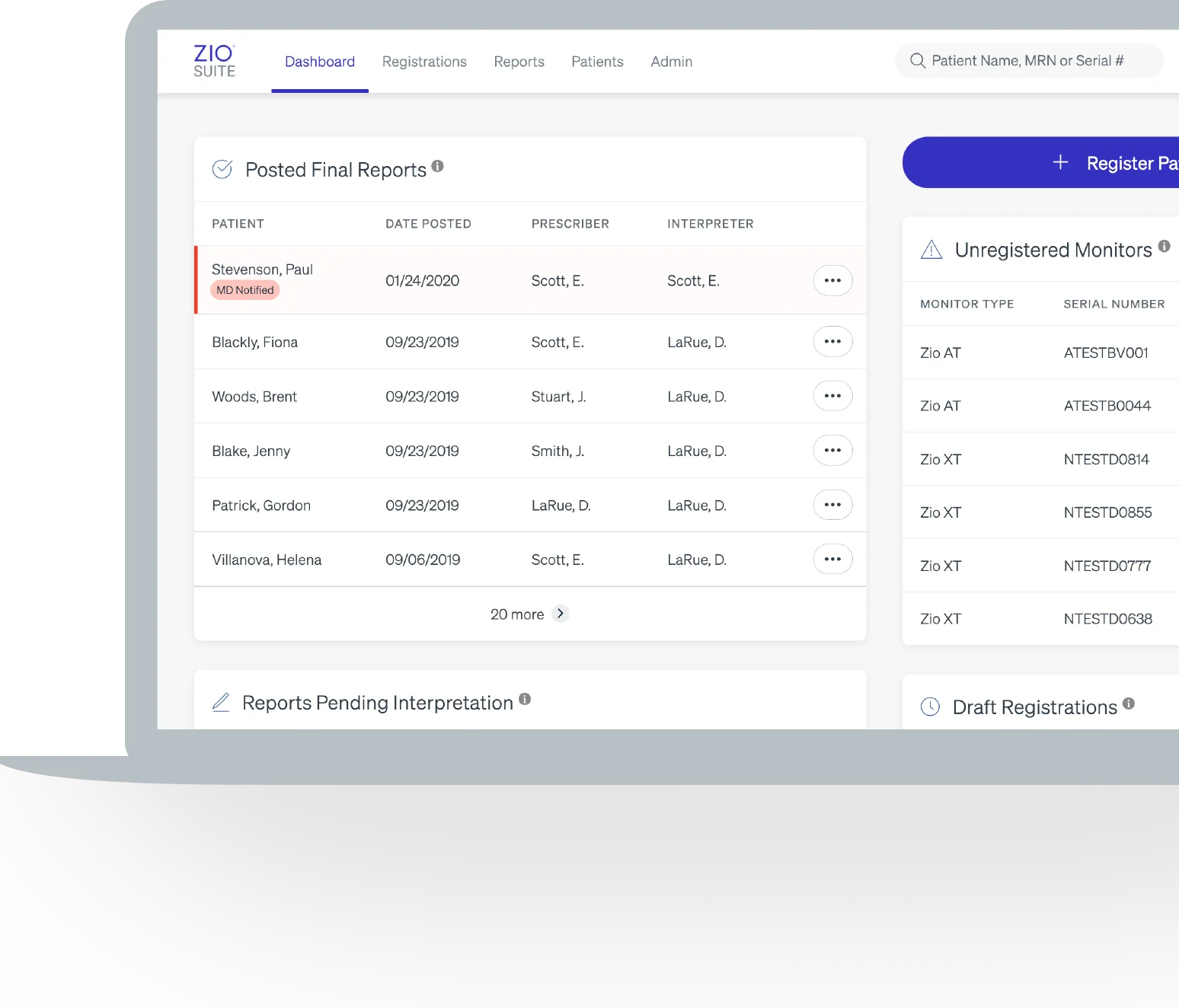 ZioSuite Patient Management Portal | Streamlined Cardiac Care